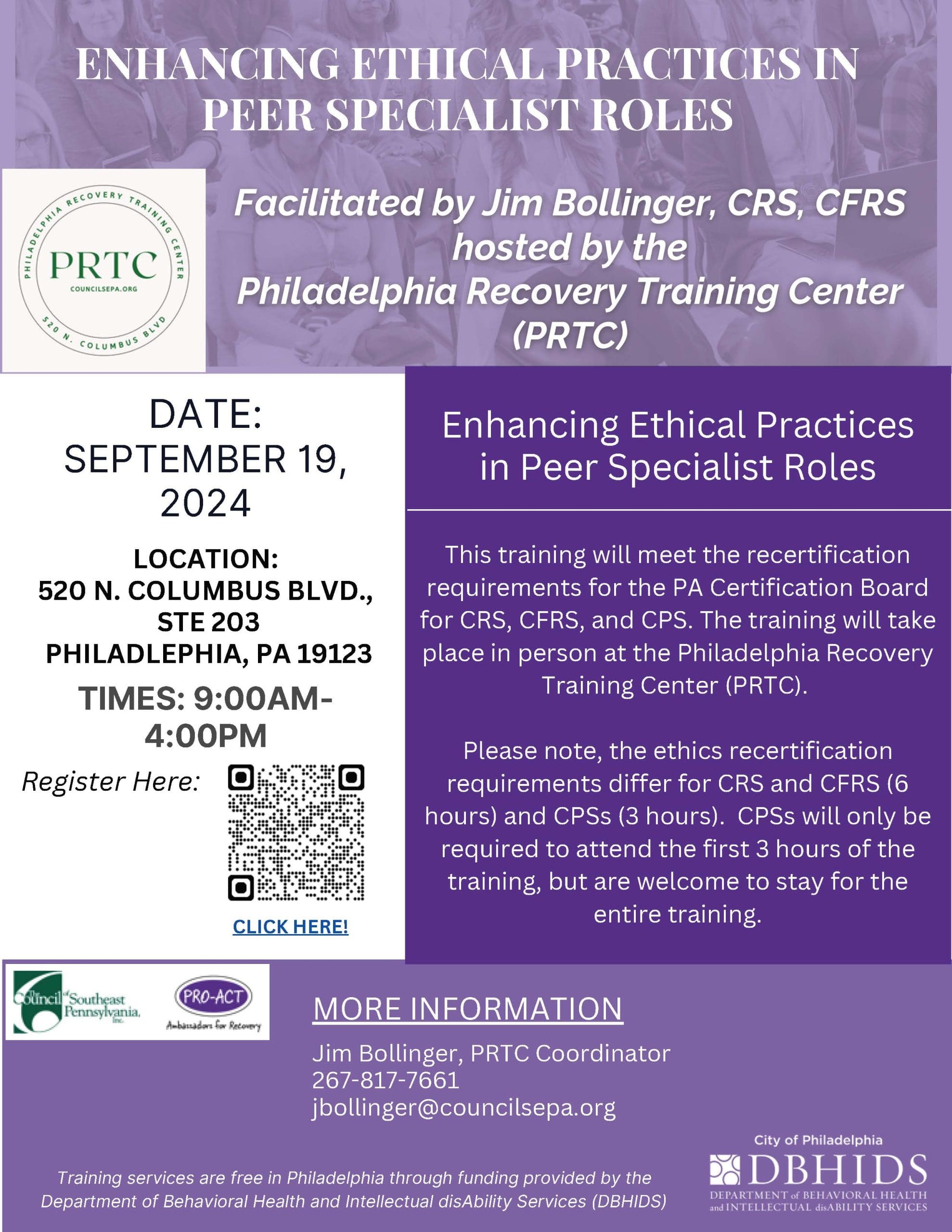 PRTC Ethics Training - The Council of Southeast PA, Inc.